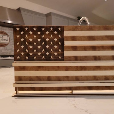 Challenge Coin Flag Holder SVG Ai Laser Cut Files INSTANT DOWNLOAD - Etsy