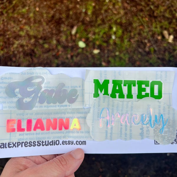 Solid Colors Glossy and Matte - Custom Vinyl Decal - Personalized Names ...