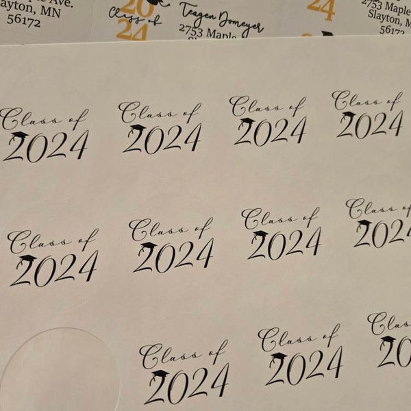 Graduation Address Label, Graduate Announcement Return Address Label ...