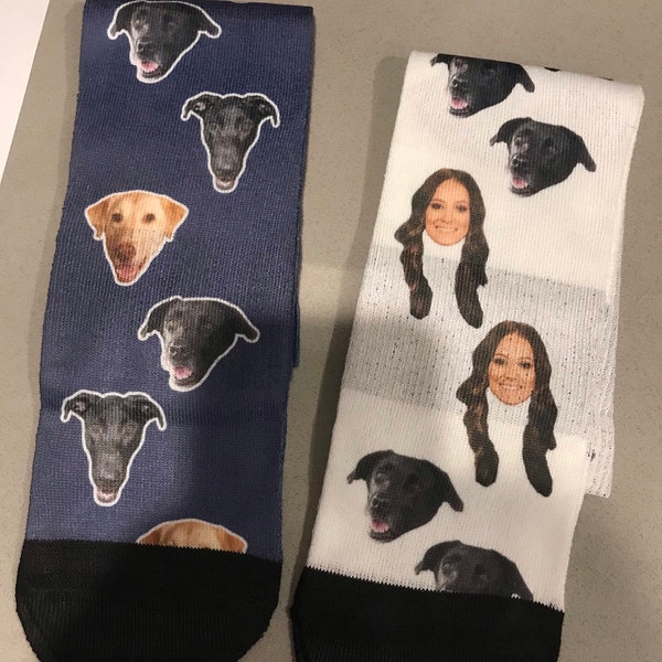 Custom Dog Socks, Personalized Pet Photo Socks Customized Cute Dog Cat ...