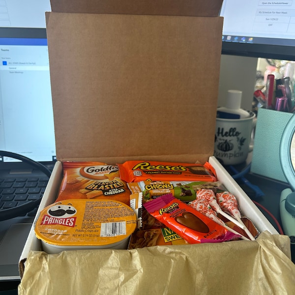 Orange Gift Box | Orange You Glad Its Summer | Orange Snack Box Care ...