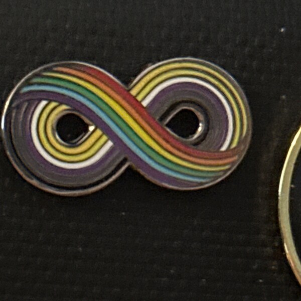Infinitely Non-binary Pin (variations) — Subtle Enby Pride Accessory ...