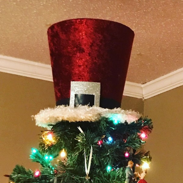 Santa Claus Top Hat Tree Topper Santa Christmas Tree Decorations Old ...