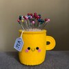 Teacup Pincushion in Sunshine Yellow, Fun Tea Pin Cushion, Gift for ...