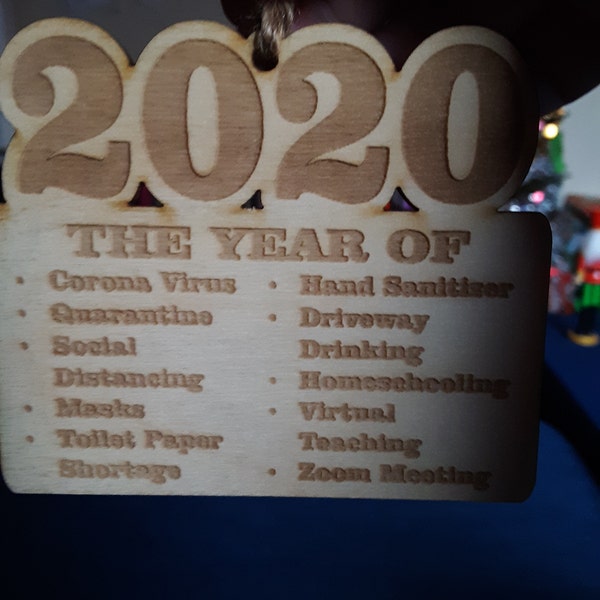 2020 Tag/ornament/car Charm V1- the Year of List Keepsake Reminder ...