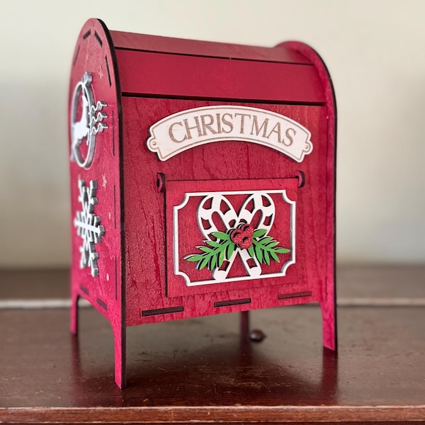 3D Santa Mailbox Bundle, 3D Xmas Mail Laser Cut, Christmas Letter Box ...