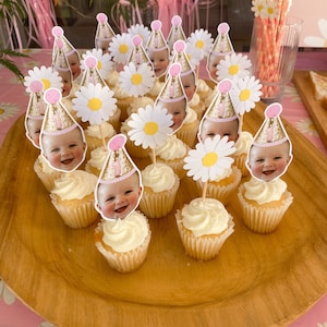Cupcake Toppers Baby Face, Cupcake Photo ANY AGE, Birthday Decor ...