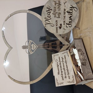 Custom Acrylic Gift Card Box With Slot, Rustic Boho Nature Wedding ...