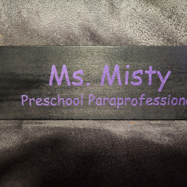 Handmade Wood Desk Name Plate, Custom - Etsy