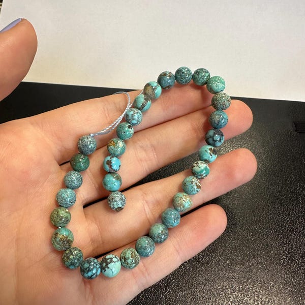 Natural Rough Turquoise Gemstone Round 5MM 6MM Loose Beads (D492) - Etsy