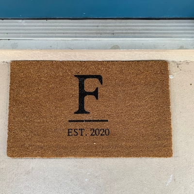LARGE Custom Doormat, Initial Doormat, Housewarming Gift, Wedding Gift ...