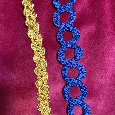 5 Yards Classic Gold Braid, Braided Trim, Loop Trim, Braided Headband ...