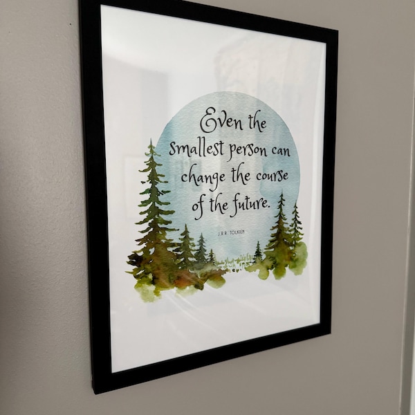Inspirational Quote, Forest Art, Watercolor Art Print, Magic Quote ...