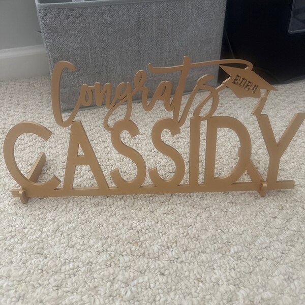 Custom Graduation Name Sign, Table Decor 2025 Congrats Grad Sign, Class ...