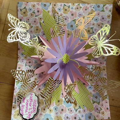 DIY Pop-up Butterfly explosion Card Template SVG and PDF Files for ...