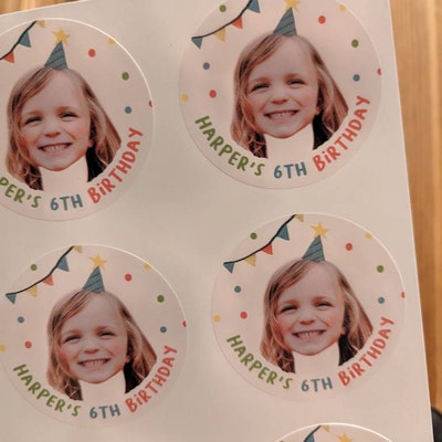 Kids Birthday Stickerpersonalized Birthday Stickercustom Kid Birthday ...