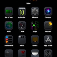 IPhone 15 Ios 17 Dark Mode Icons Pack - Etsy Canada