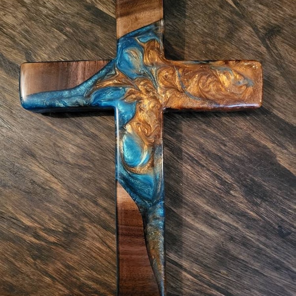 Customizable 12x8 Live Edge Epoxy Resin Cross - Etsy