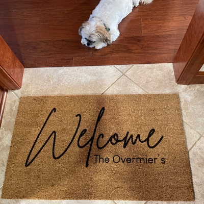 Custom Welcome Mat-personalized Welcome Mat-front Porch Mat-welcome Mat ...