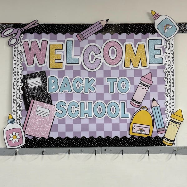 Retro Pastel Classroom Posters | Varsity Patch - Etsy