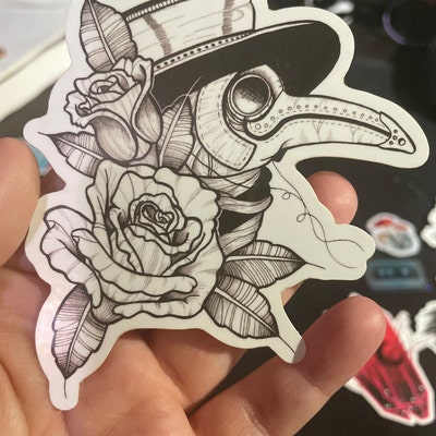 GLOSSY STICKER: Plague Doctor Sticker , Plague Doctor Sticker ...