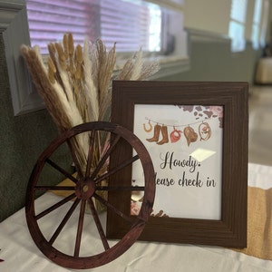 My First Rodeo Western Buffet Card Template Printable Wild - Etsy