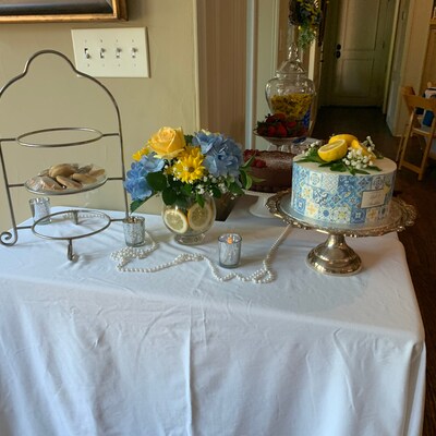 Cake Icing Template Italy Blue Tile Cake Icing Image Lemon Cake Image ...