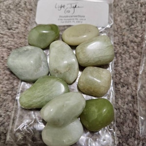 Light Jade Tumbled Stones: Choose How Many Pieces premium Quality 'A ...