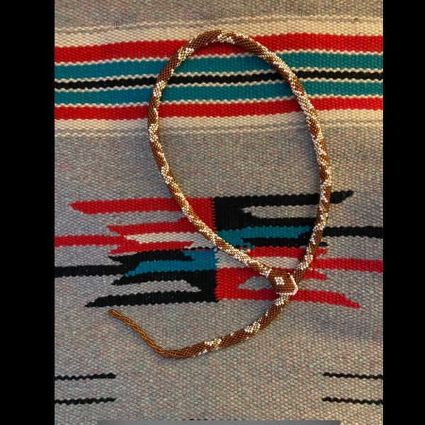 Blue Beaded Necklace Native American Style Indian Beads Necklace Ethnic ...