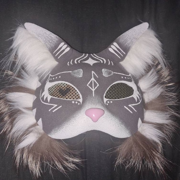 Therian Fox Mask Handcrafted Cosplay Quadrobics Furry Unique Animal ...