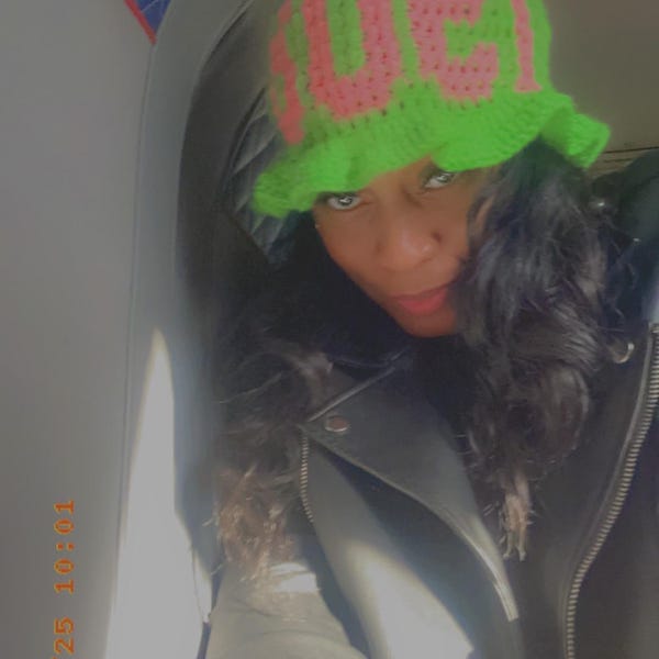 1908 Alpha Kappa Alpha Crochet Ruffle Hat - Etsy