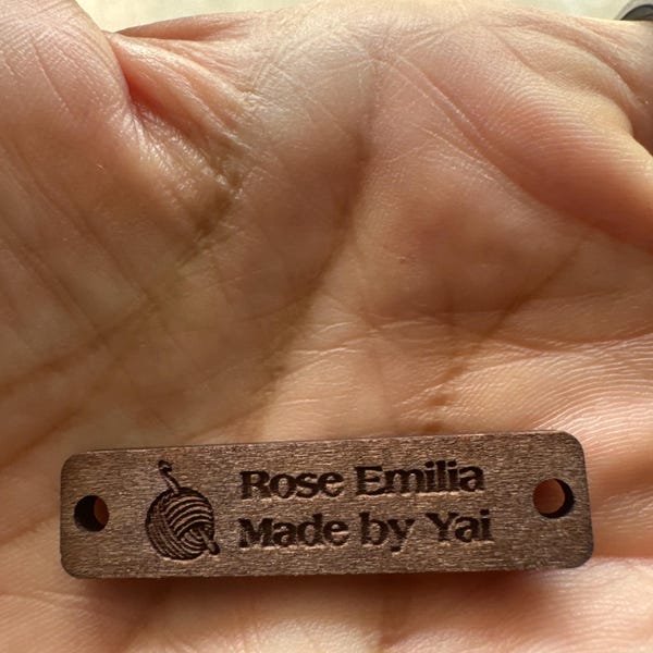 50 Pcs Custom Wood Tags, Wooden Labels, Knitting Labels, Name Tags ...