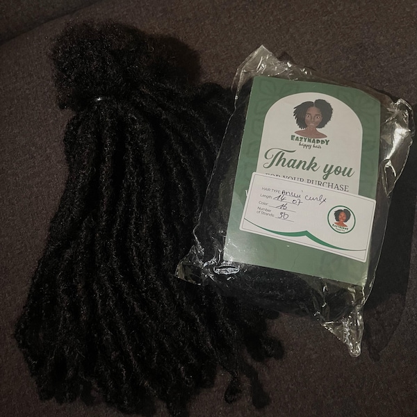 60 Anwi Textured Locs Made From 100% Human Hair Sizes 0.4cm & 0.5cm, - Etsy