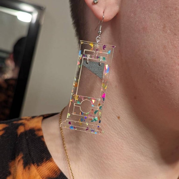 Guillotine Earrings, Novelty Jewelry, Fun Gift for Friend, Big Earrings ...