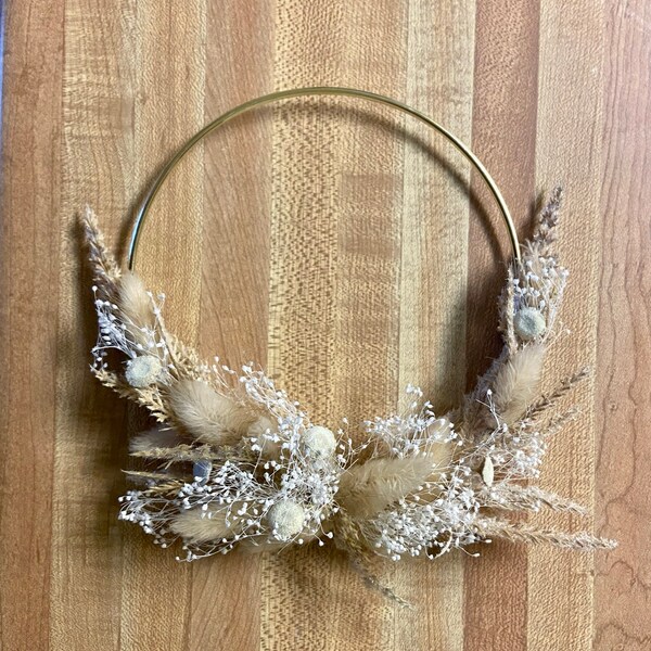 Hoop Dried Flowers Cake Topper - Floral Cake Topper - Wedding ...