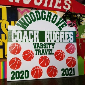 Personalized Cheer Coach Sign - Etsy