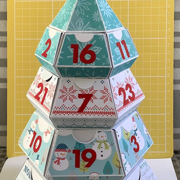 SVG Advent Calendar Christmas Tree Including Video Instructions Plotter ...