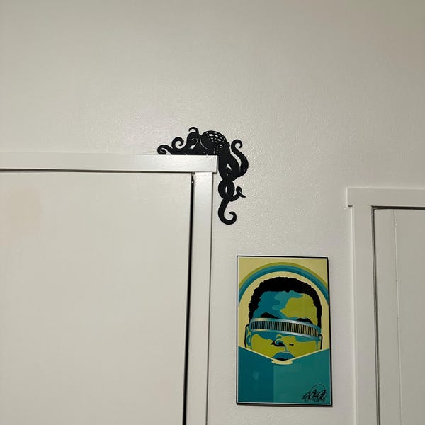 Octopus Door Frame Topper Metal | Door Frame Corner Sign | Metal Wall ...