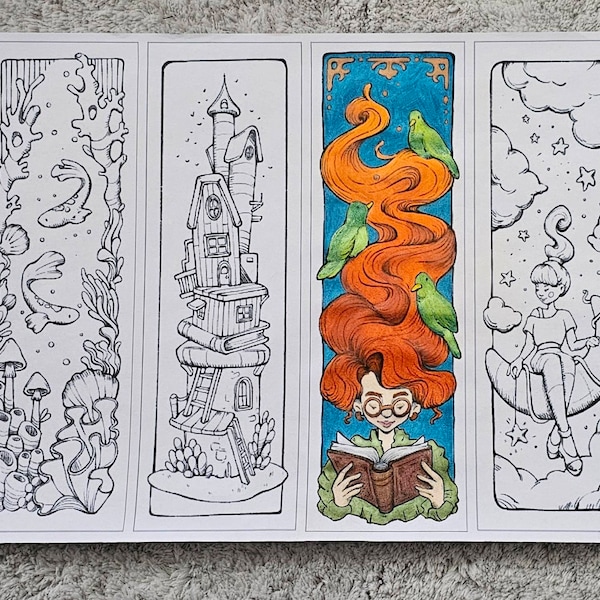 Sanctuary Coloring Page, Digital Print, Cozy Interior, Magical, House ...