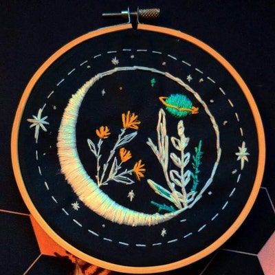 Celestial DIY Stitch Kit, Embroidery Kit, Moon Kit, Easy Craft Kit ...