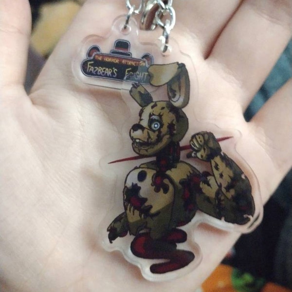 Fazbear's Fright / Springtrap FNAF Acrylic Keychain or Phone Charm - Etsy
