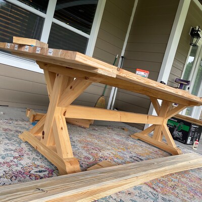 Seamless Trestle Table Frame, Free Shipping, Set of Two W/frame, Dining ...