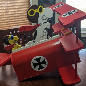 Red Baron Tri-plane Mailbox-mailbox-rural Tri-plane Mailbox-character ...