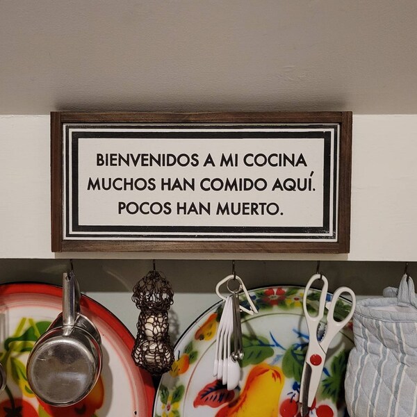 Hispanic Kitchen "welcome to My Kitchen" 6 X 17 OR 12 X 34.5 Beautiful ...