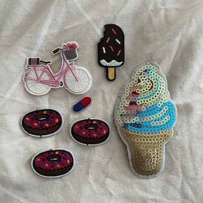 Chocolate Ice Cream Iron-on Patch, Chocolate Ice Lolly Badge, Desert ...