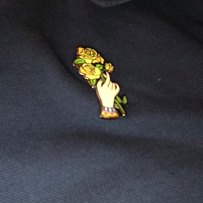 Yellow Rose Hard Enamel Pin - Etsy