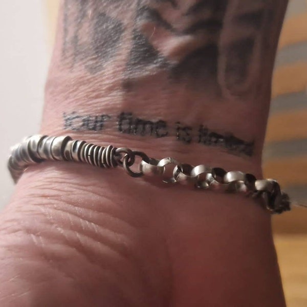 Sterling Silver Multi-strand Bracelet - Oxidised 925 Sterling Silver ...