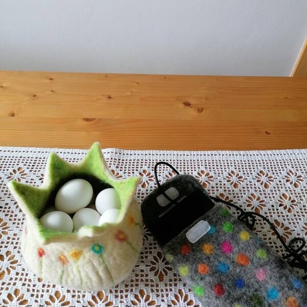Dein handgefilztes Osternest Osterdeko Schale Frühlingswiese - Etsy.de