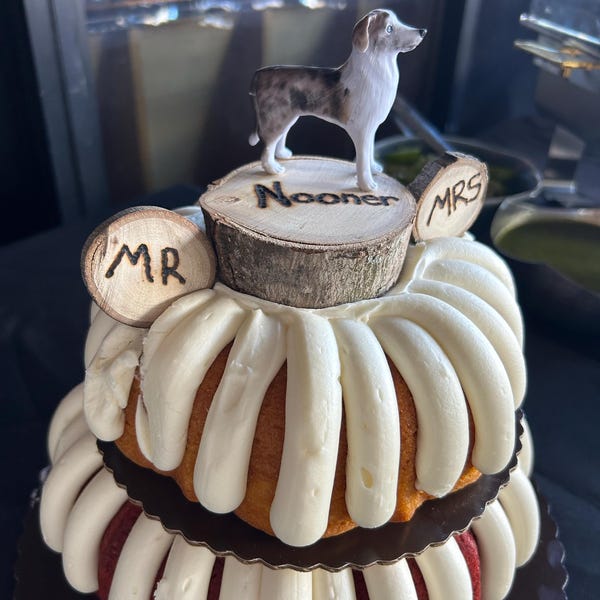 Personalized Custom Dog Wedding Cake Topper , Pet Cake Topper，pets ...