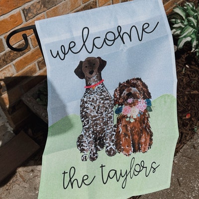 The Katherine Crest Garden Flag Personalized Monogram Crest, Monogram ...